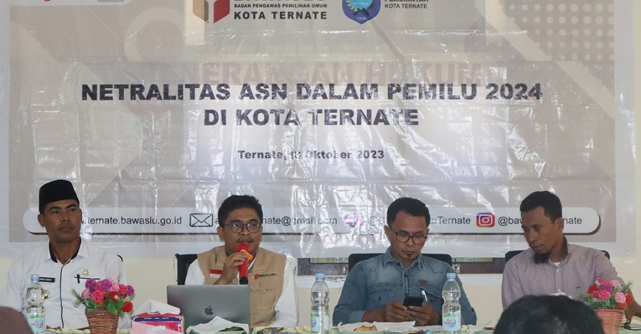 Camat Hiri Hadiri Sosialisasi Netralitas ASN di Pemilu 2024 - FajarMalut.com